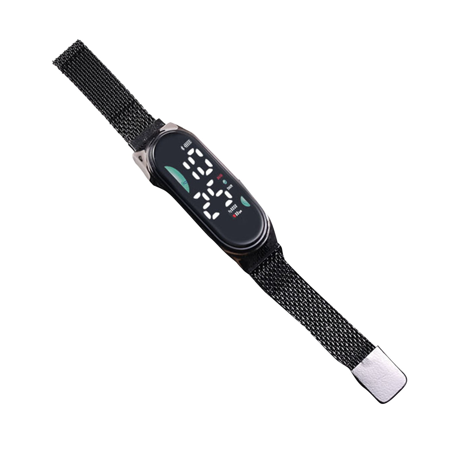 Mightlink LED Digital Watch Waterproof Magnet Stainless Alloy Touch ...