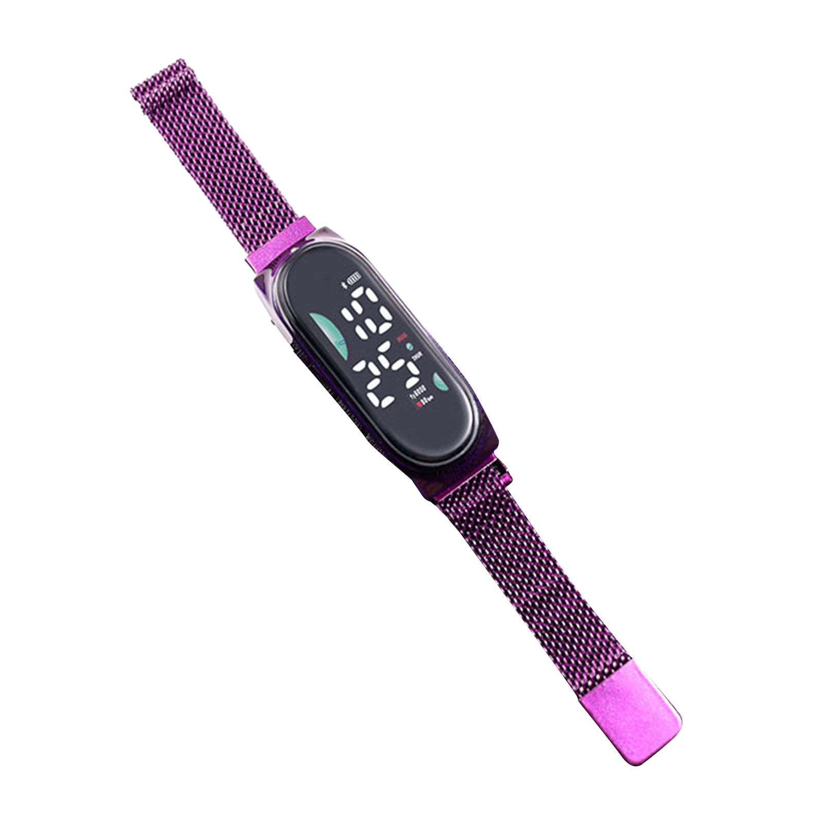 Mightlink LED Digital Watch Waterproof Magnet Stainless Alloy Touch ...