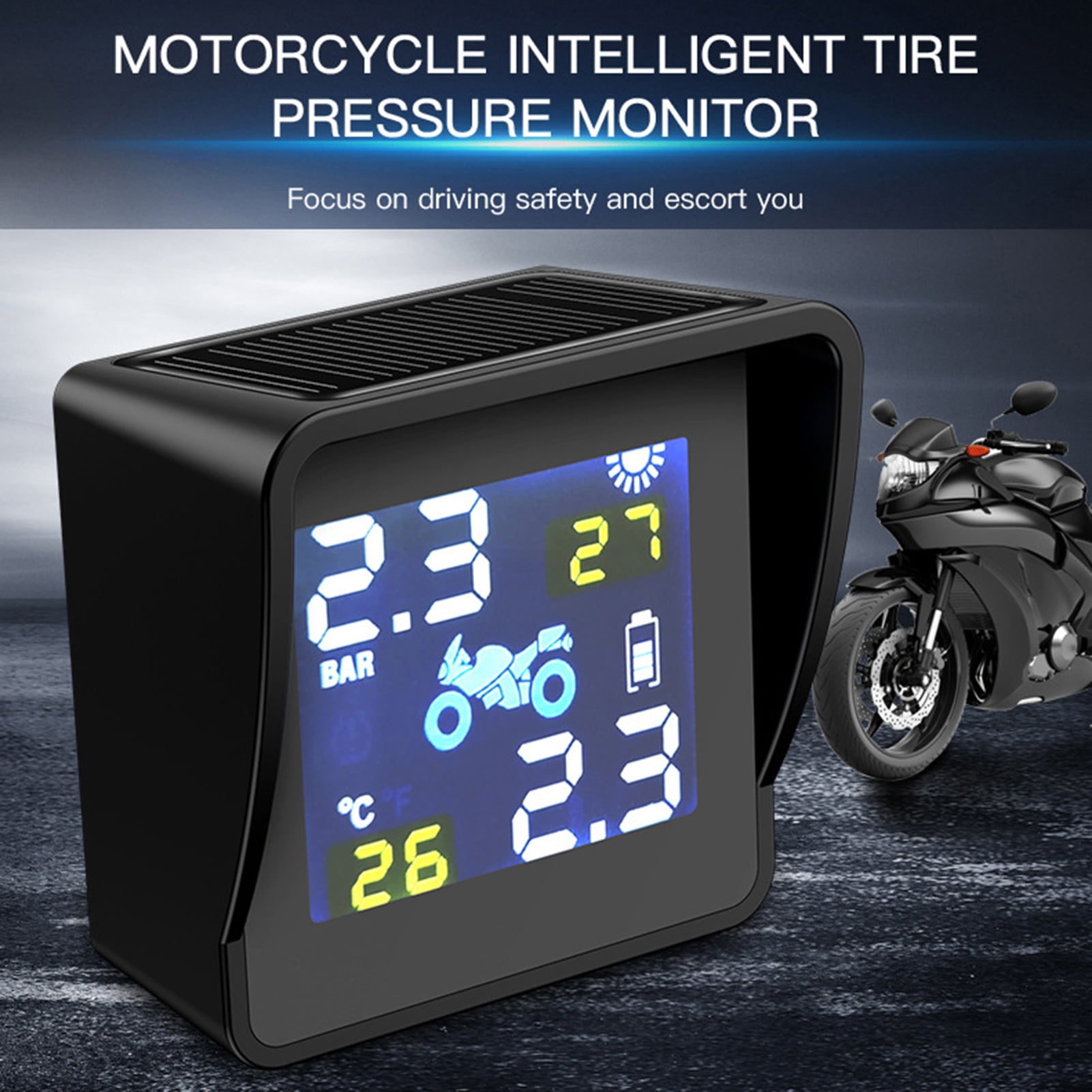 Mightlink Motorcycle Tire Monitor USB Rechargeable High-precision Easy ...