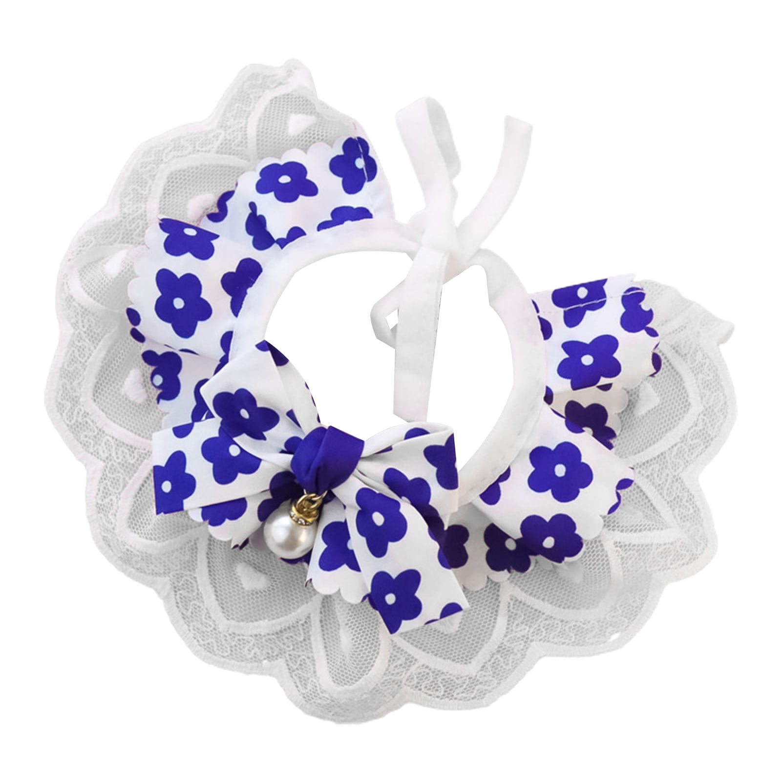 Mightlink Pet Bib Lace Trim Bright Color Friendly to Skin Flower ...