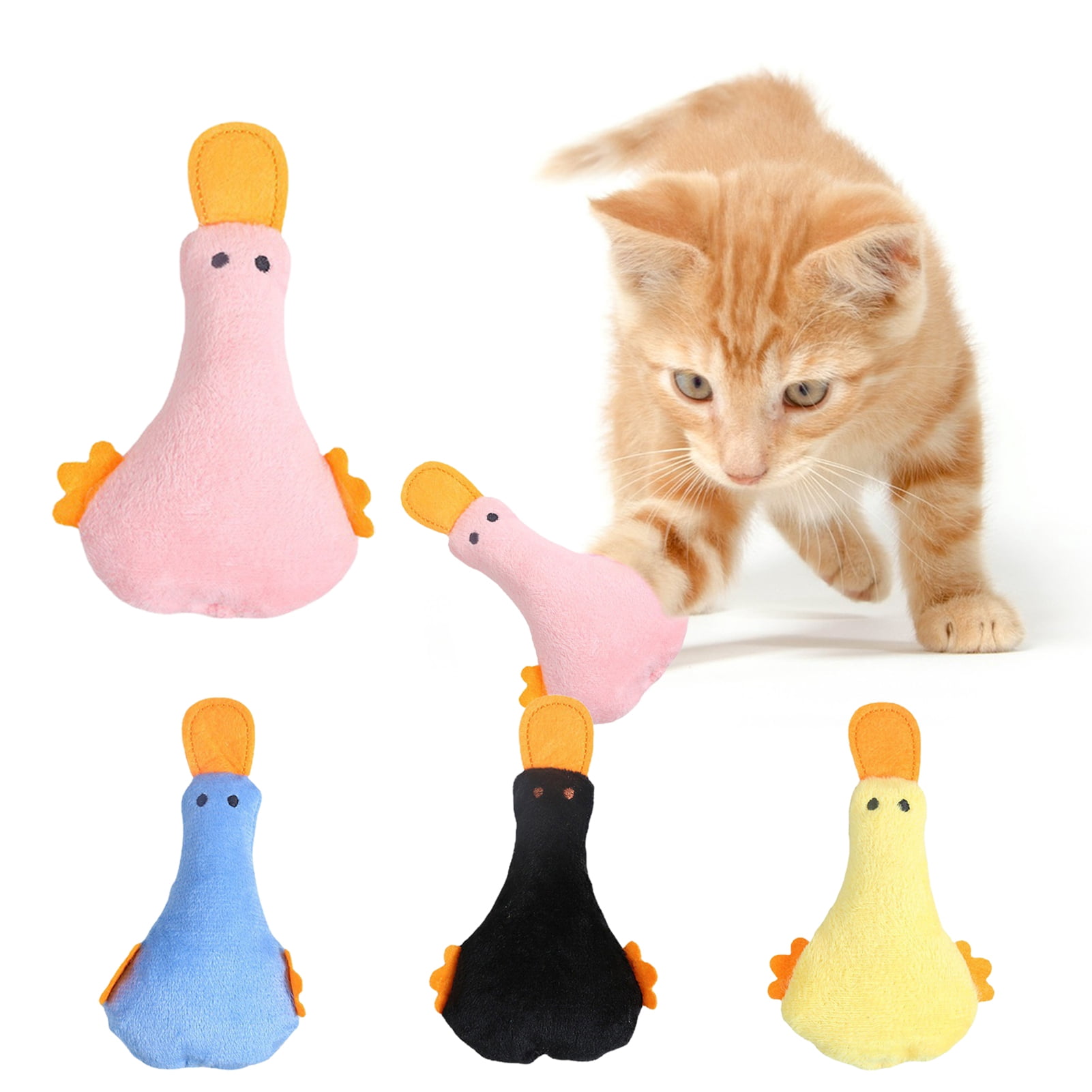 Mightlink Pet Duck Toy Cute Shape Contains Catnip Sound Paper Included ...