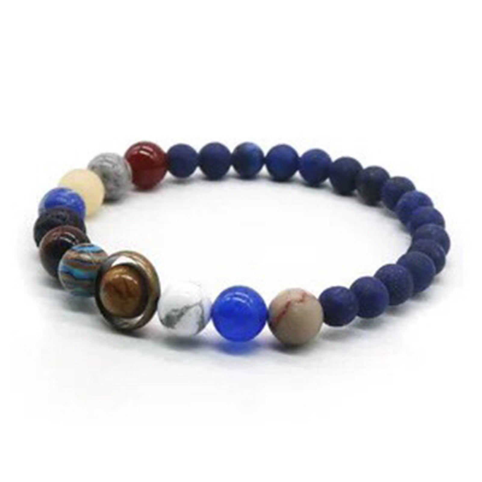 Mightlink Planet Bracelet Beaded Eight Planets Faux Volcanic Stone ...