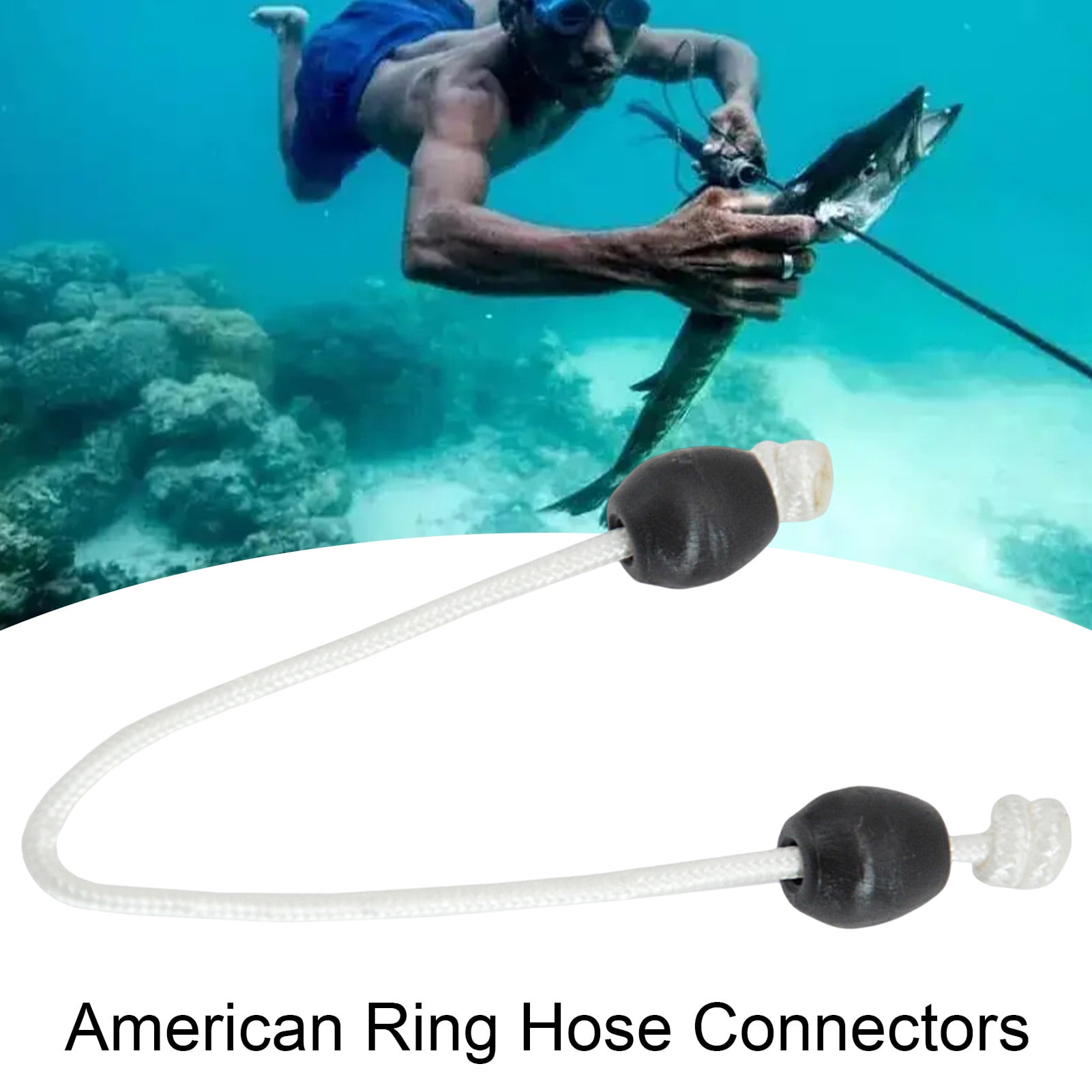 Mightlink Speargun Loop Tube Connector 2mm Rope V-shape High Tensile ...