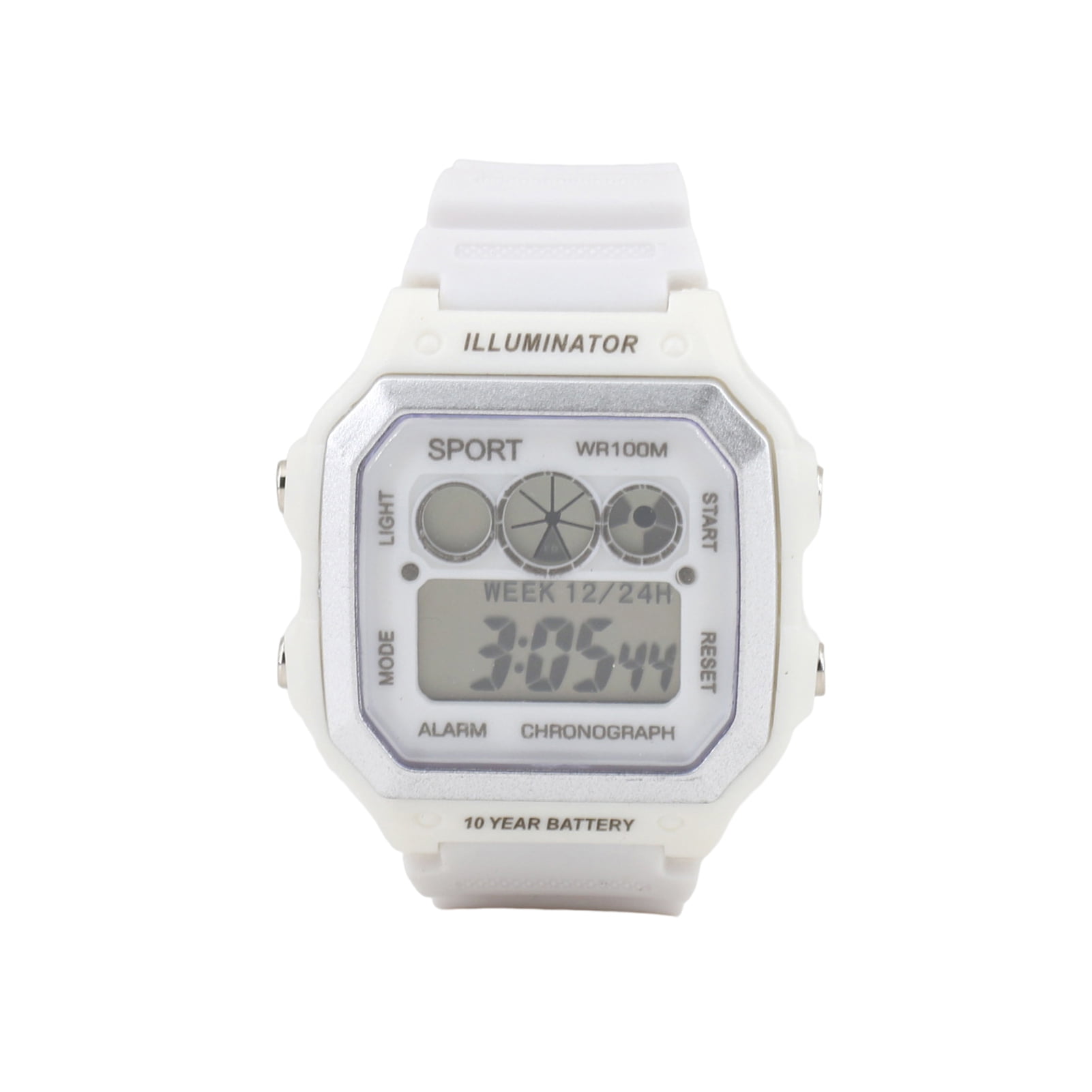 Mightlink Student Watch Alarm Clock Square Dial LED Display Adjustable ...