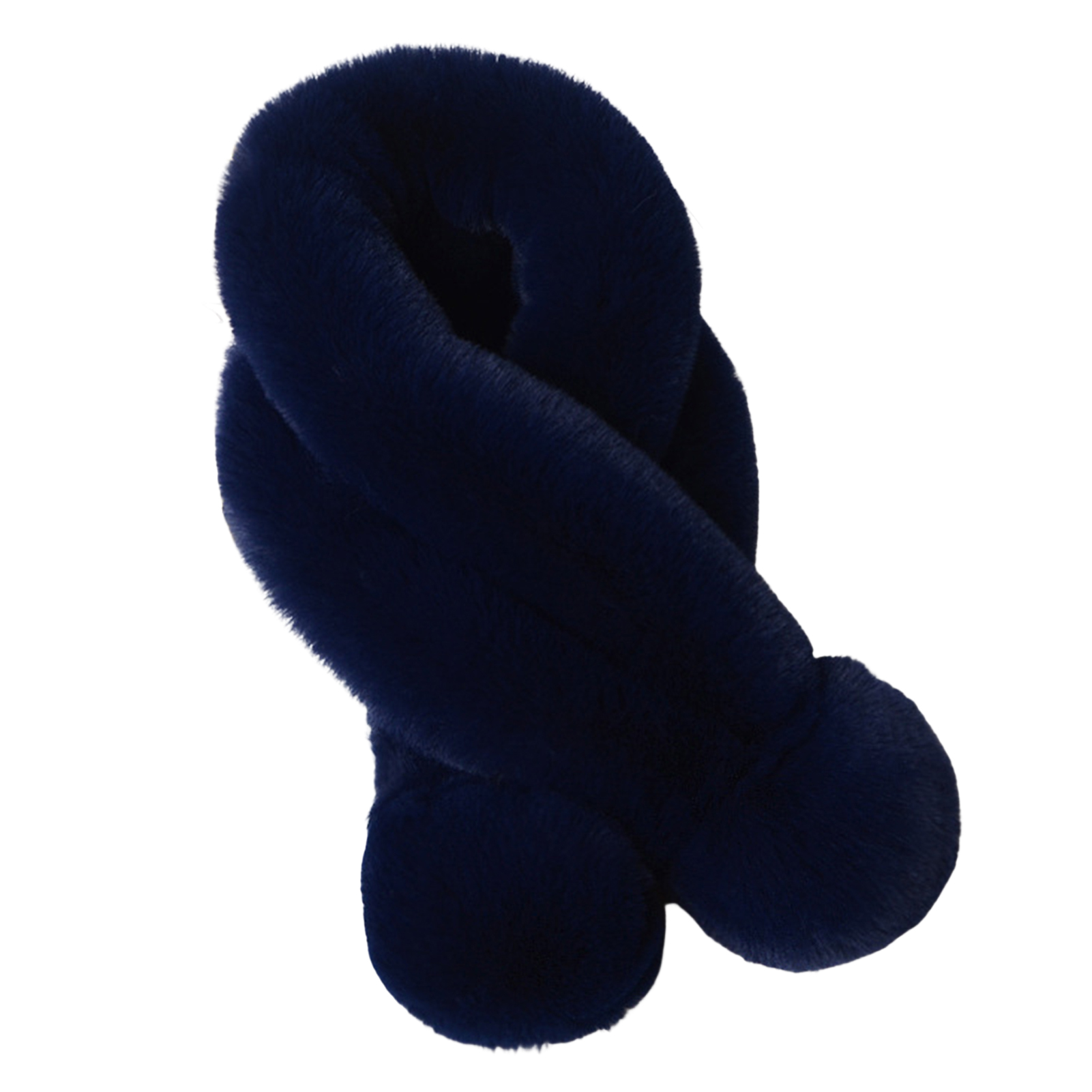 Mightlink Thickened Wide Plush Ball Noble Thermal Scarf Female Autumn ...