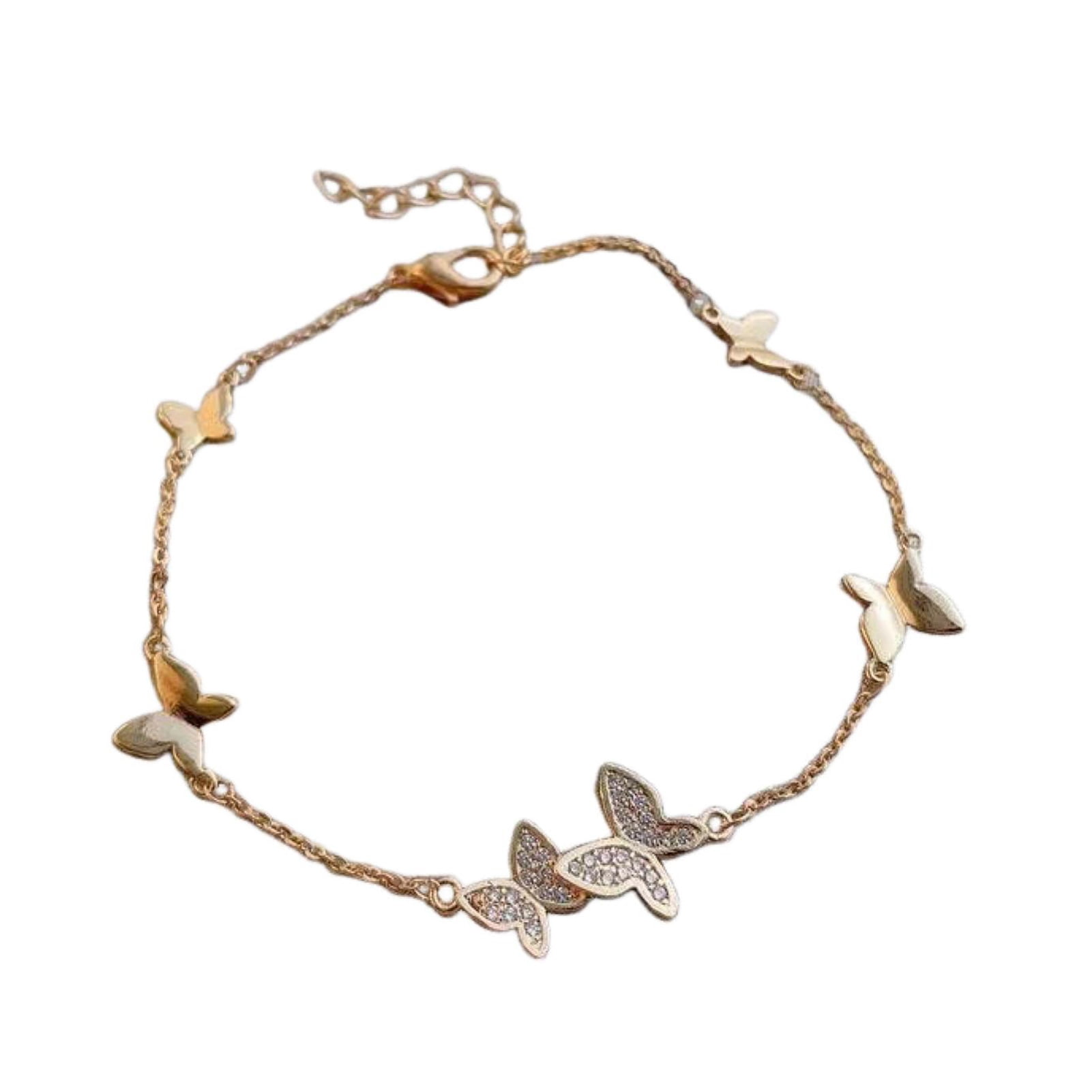 Mightlink Women Bracelet Butterfly Pendant Decor Adjustable Length ...