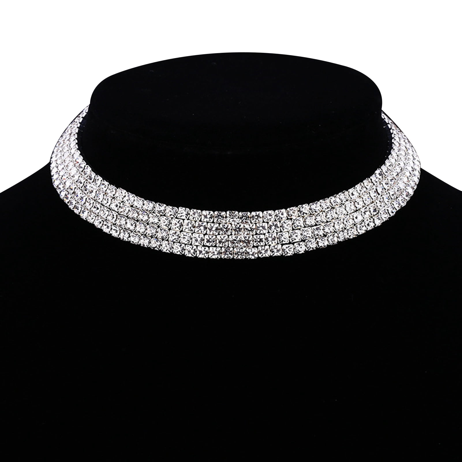 Mightlink Women Necklace Shiny Multi Layers Adjustable Extended Length ...
