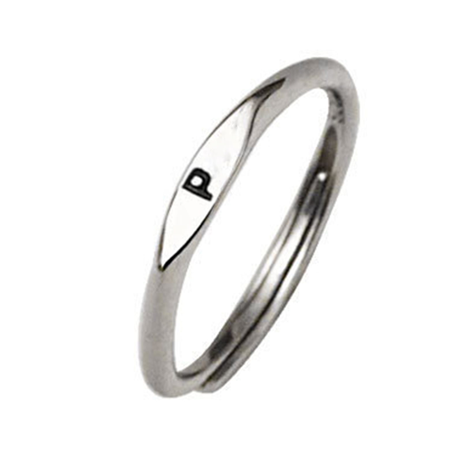 Mightlink Women Ring Simple Style Bright Luster Geometric Smooth ...
