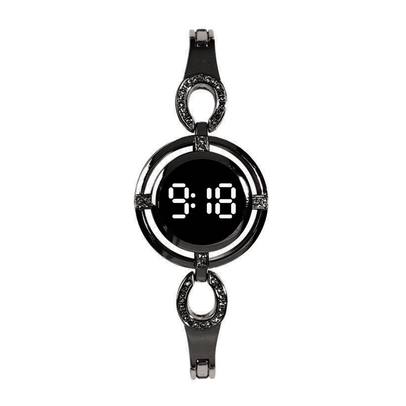 Mightlink Women Wristwatch Round Dial LED Night Light Accurate Time ...