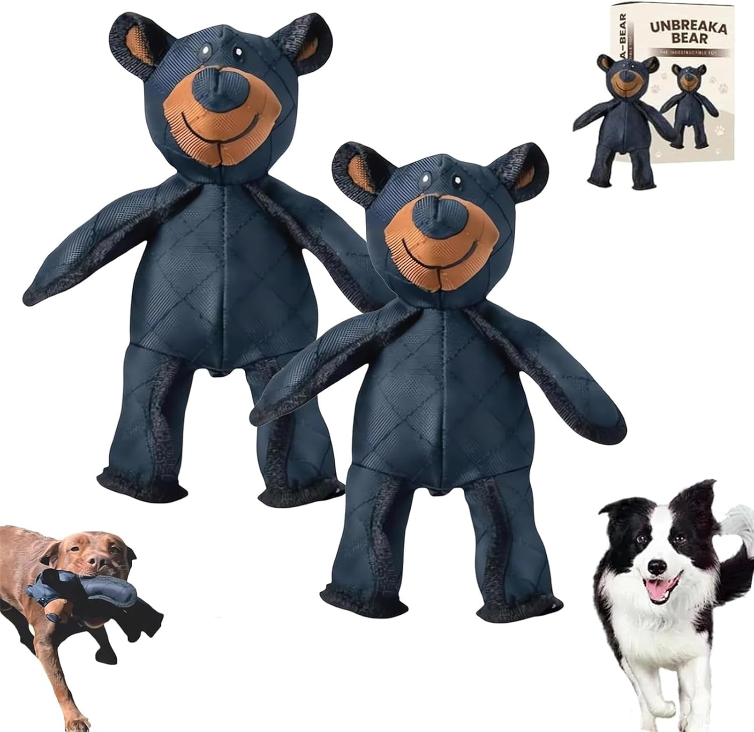 Mighty Bear 2.0 Dog Toy Indestructible, Unbreaka Bear, Unbreakable Bear ...