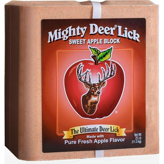 Mighty Deer Lick 25 lb. Mineral Sweet Apple Block Deer Attractant ...