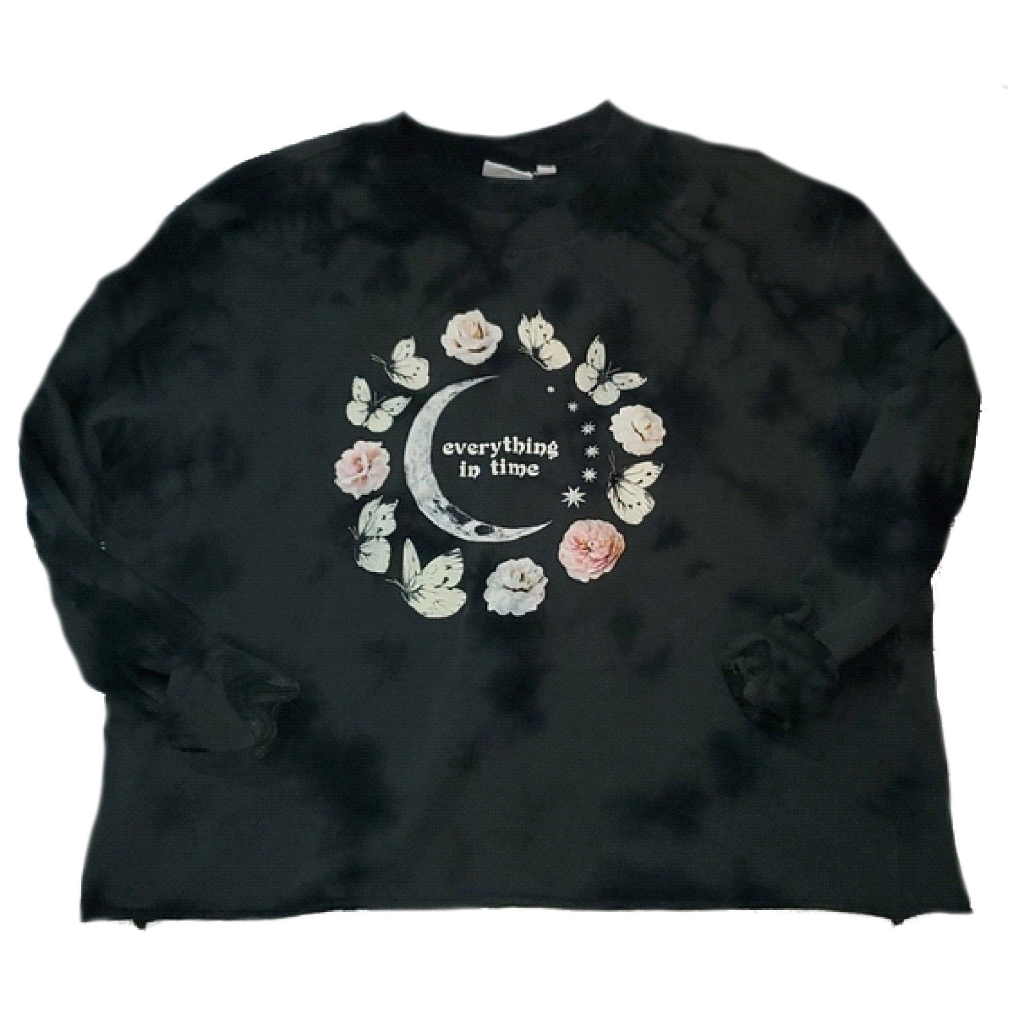 Mighty Fine Tie-Dye Everything in Time Raw Edge Cut Sweatshirt - size ...