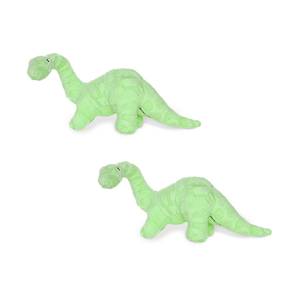Mighty Jr Dinosaur Brachiosaurus Durable Plush Squeaky Dog Toy 2-Pack ...