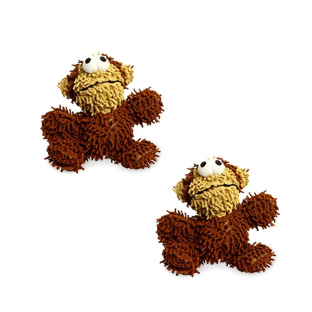 Mighty Jr Microfiber Ball Monkey 2-Pack, Durable Squeaky Dog Toys ...