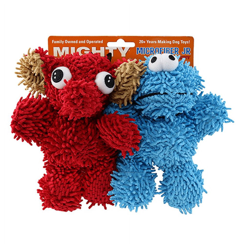 Mighty Jr Microfiber Ball Monster and Elephant Durable Plush Squeaky ...