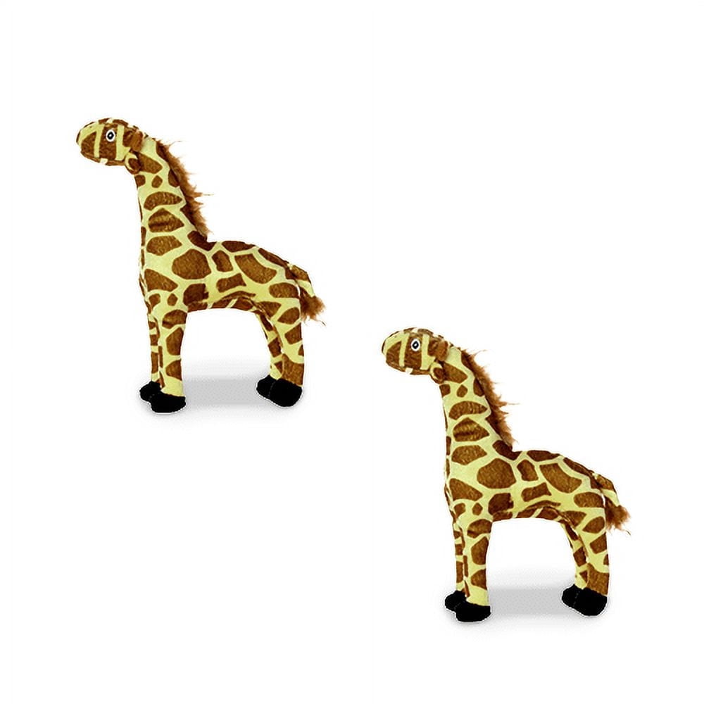 Mighty Jr Safari Giraffe Durable Plush Squeaky Dog Toy, 2 Pack ...