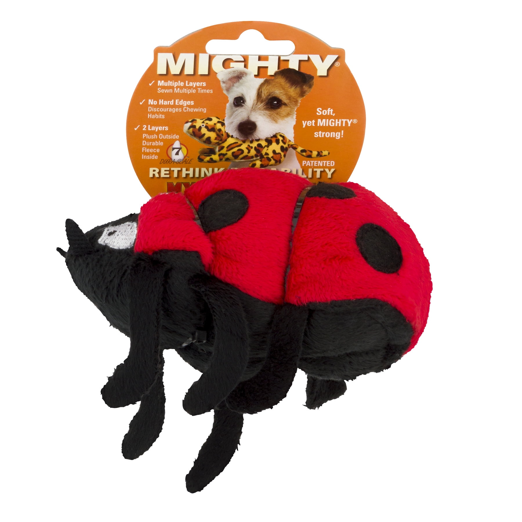 Mighty Junior Bug Plush Ladybug Dog Toy, Medium - Walmart.com