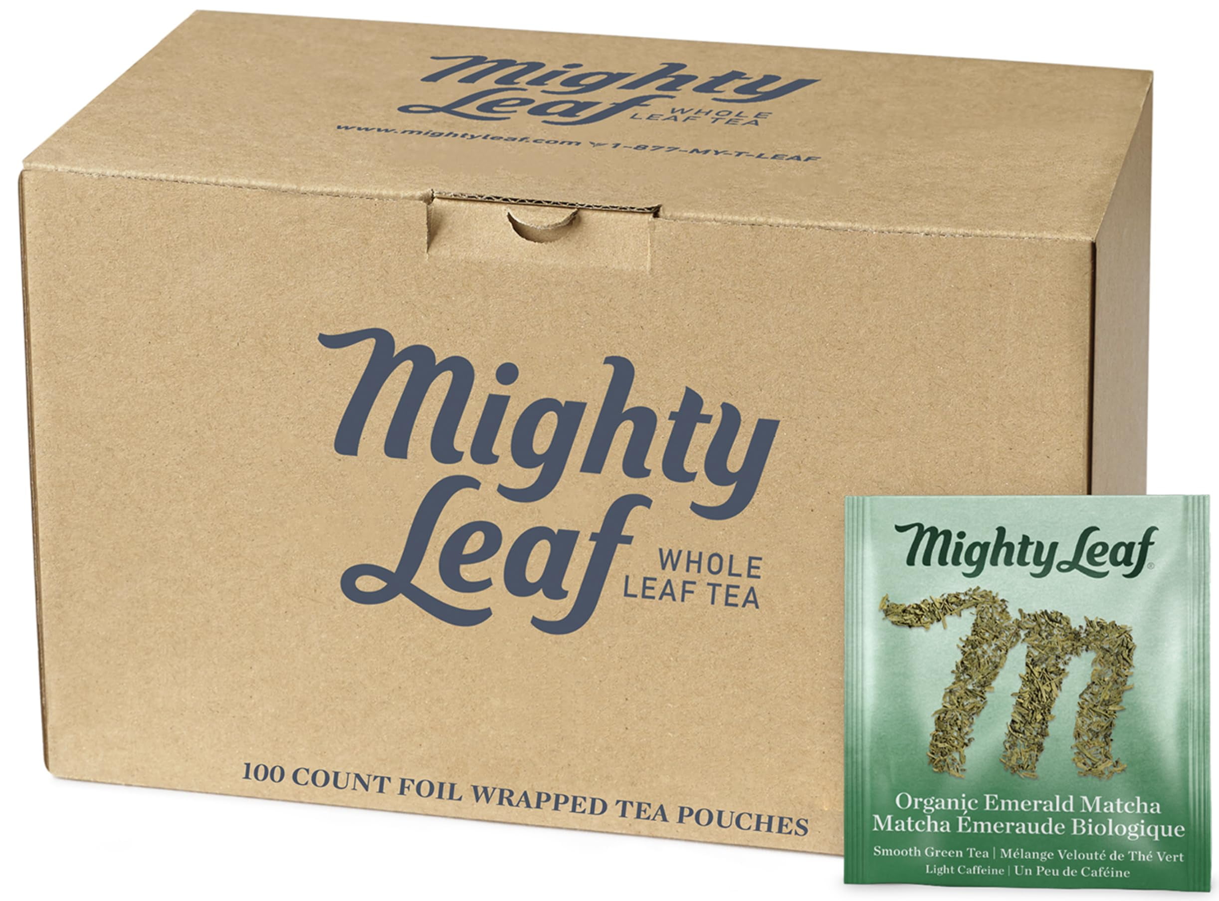 Mighty Leaf Organic Emerald Matcha Green Tea, 100 Count Bulk Tea ...