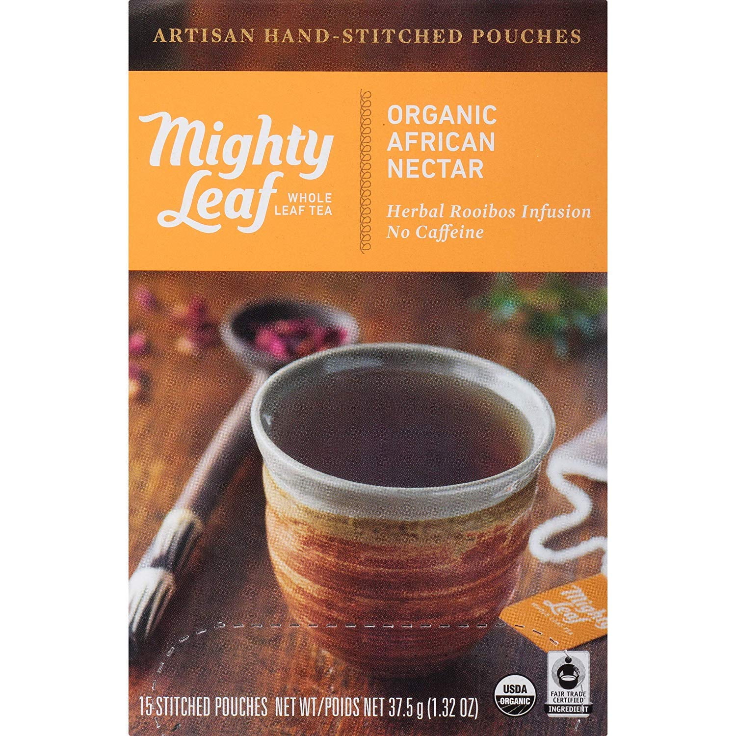 Mighty Leaf Tea Organic African Nectar Hand-Stitched Tea Bags, 15 ct ...