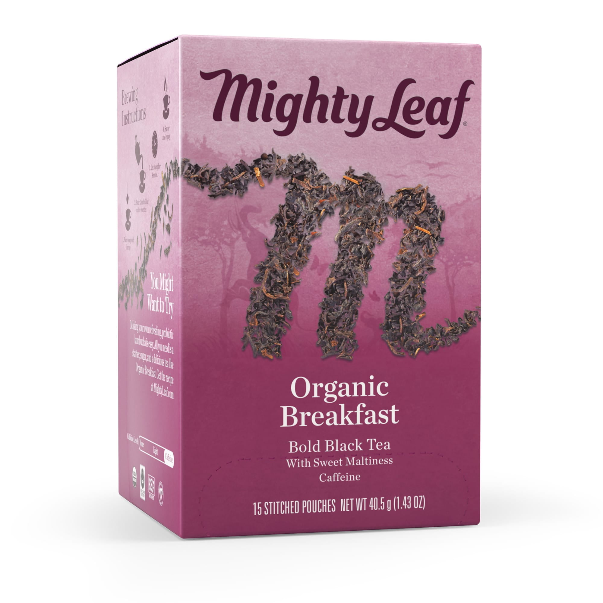 Mighty Leaf Tea Organic Breakfast, Black Tea, Fair Trade Certified, 15 ...