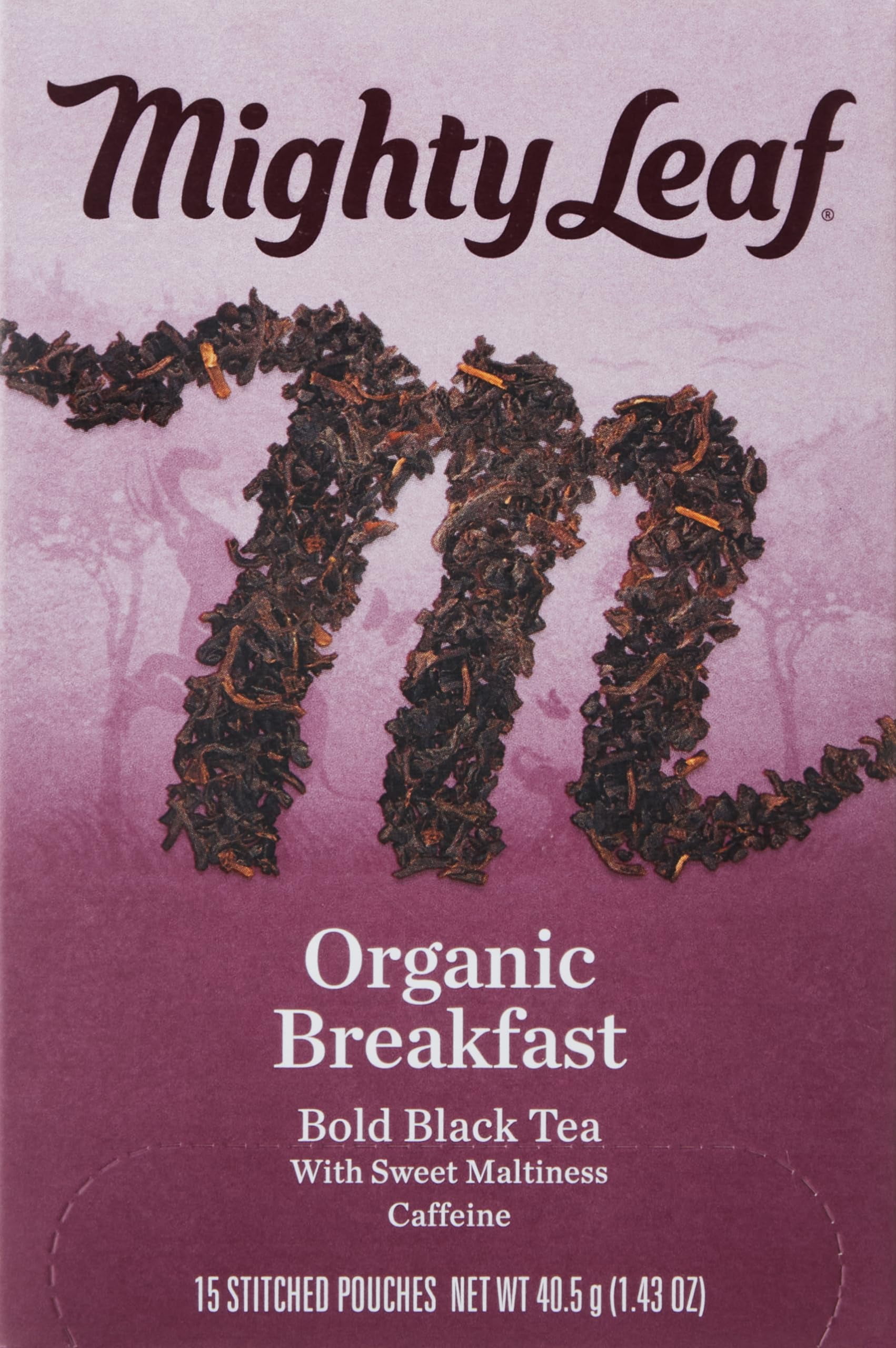 Mighty Leaf Tea Organic MSF2 Breakfast Hand-Stiched Tea Bags, 15 ct ...