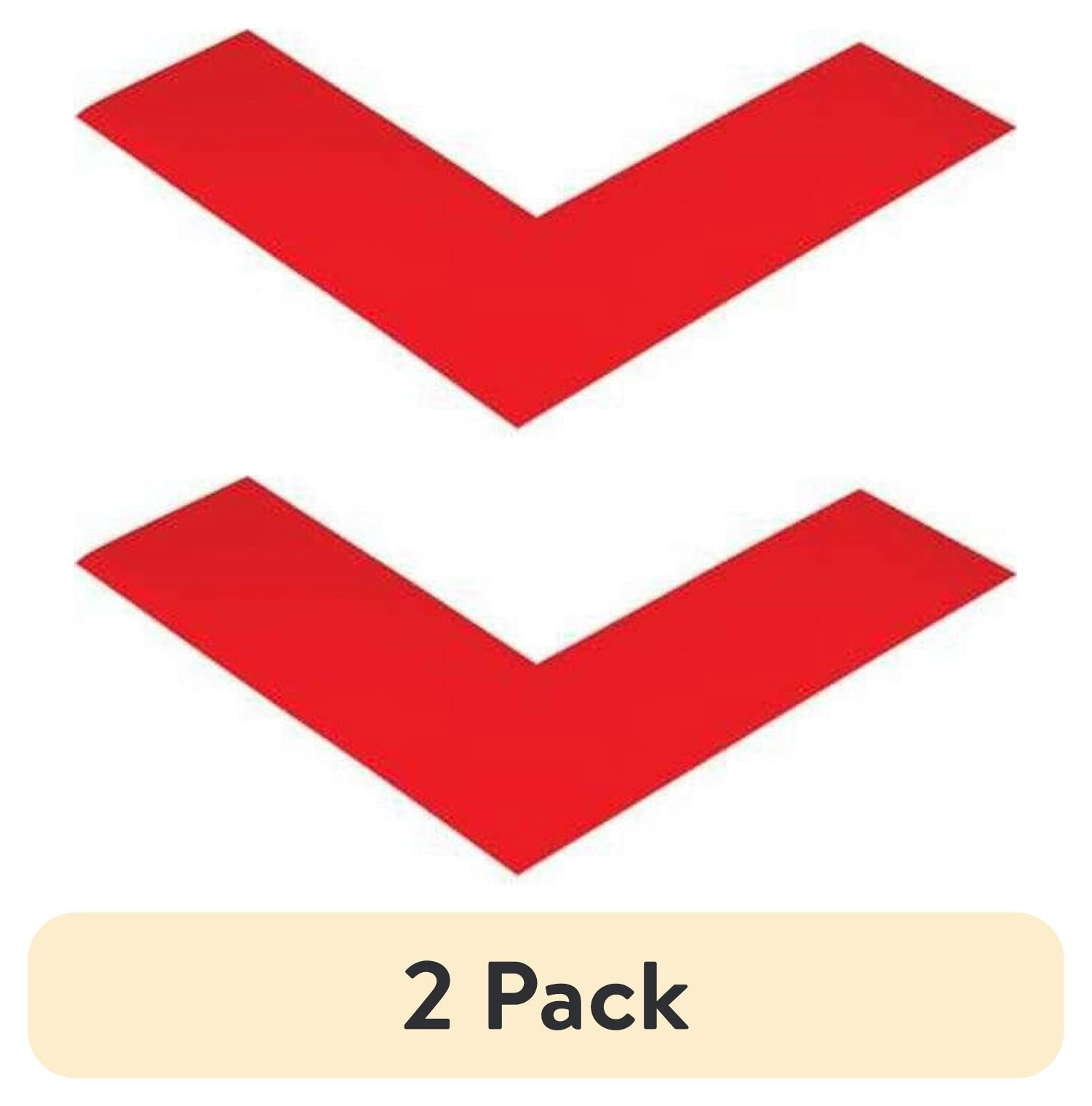 (2 pack) Mighty Line T9662R 6 x 6 x 2 in. Red Mighty Line Deluxe Safety ...