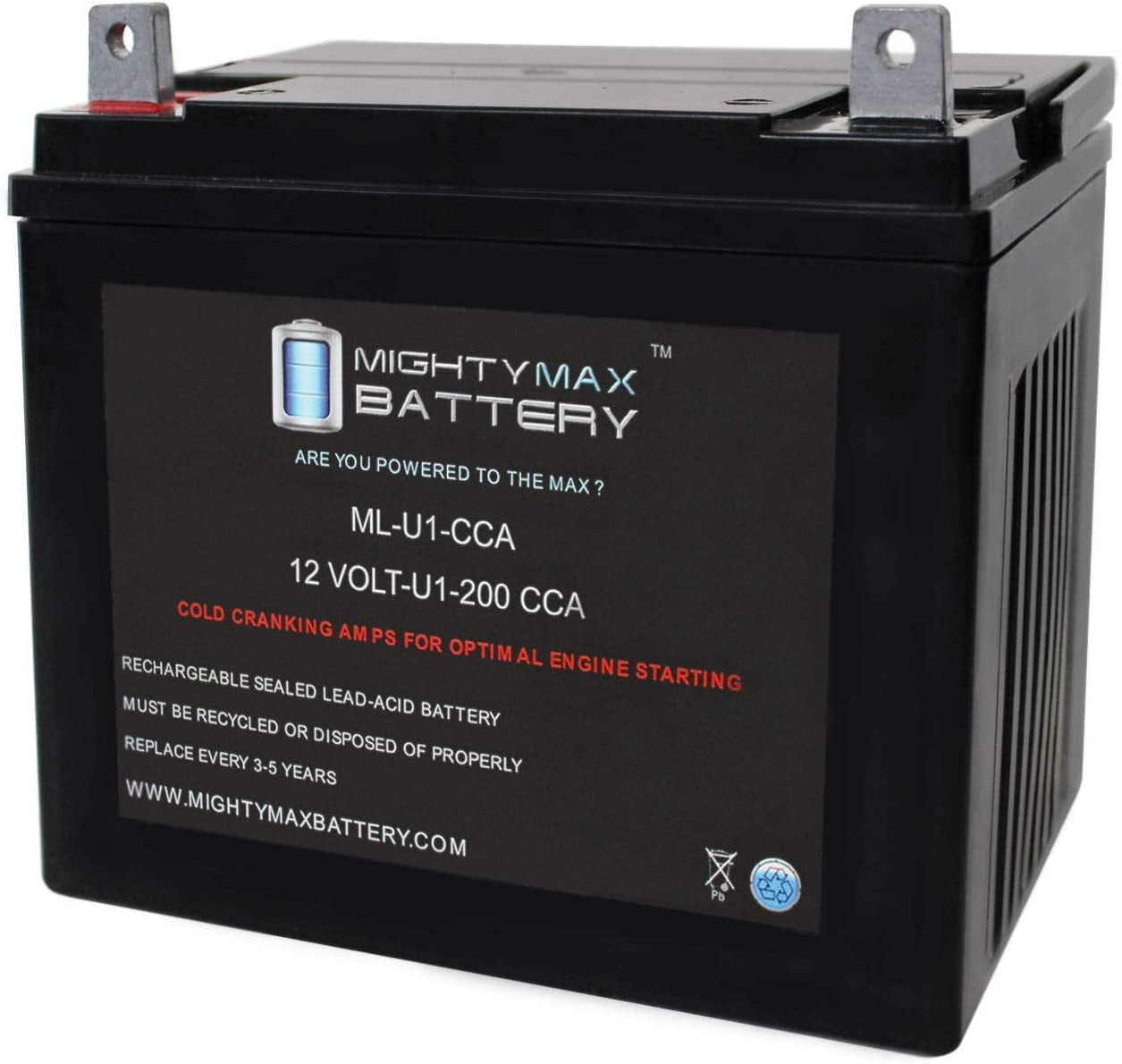 Mighty Max Battery ML-U1 200CCA Battery for John Deere L100 17 HP Lawn ...