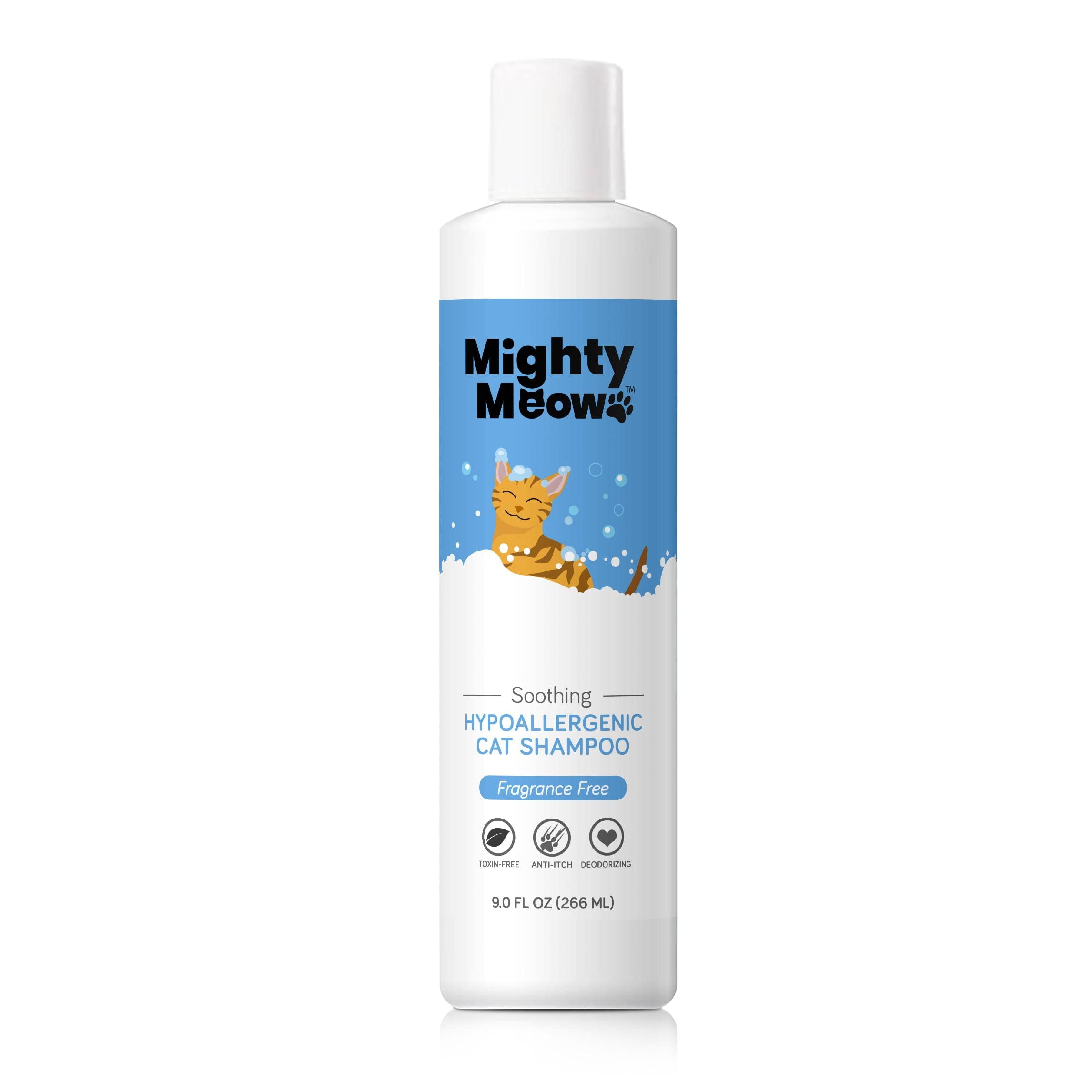 Mighty Meow Soothing Hypoallergenic Cat Shampoo - Easy at-Home Cat ...
