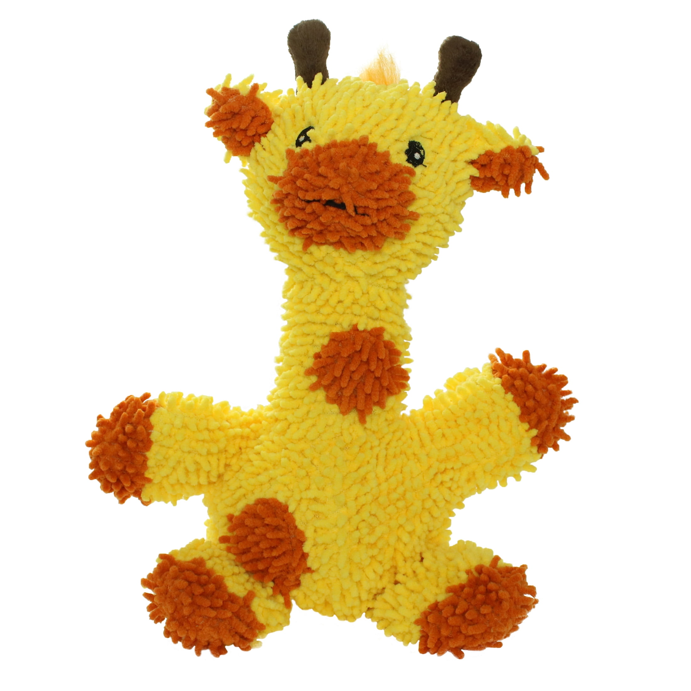 Mighty Microfiber Ball Med Giraffe Durable Plush Squeaky Dog Toy ...