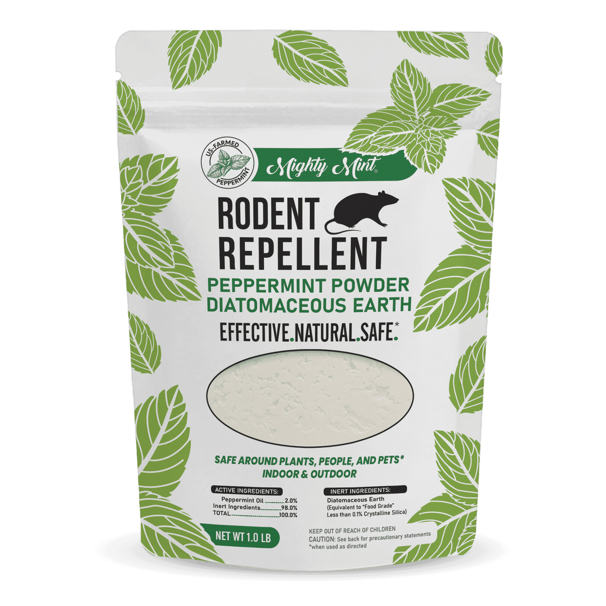 Mighty Mint Rodent Repellent, Diatomaceous Earth Peppermint Powder, 1 ...