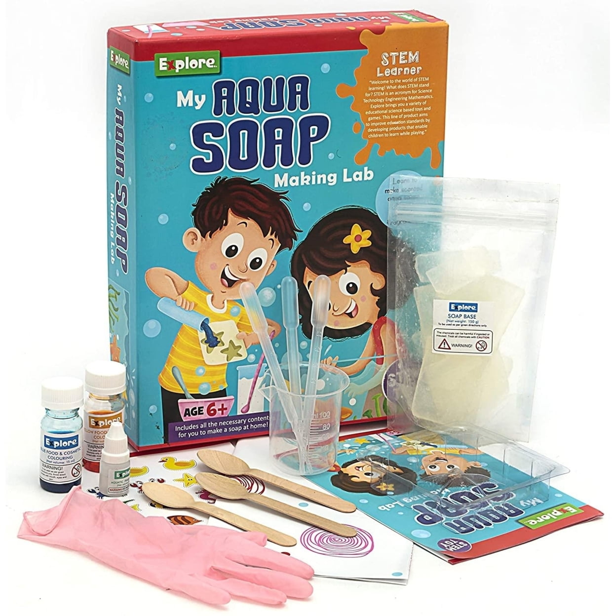 Mighty Mojo Aqua Soap Making Lab Explore STEM DIY Science Kit 6 Soaps ...