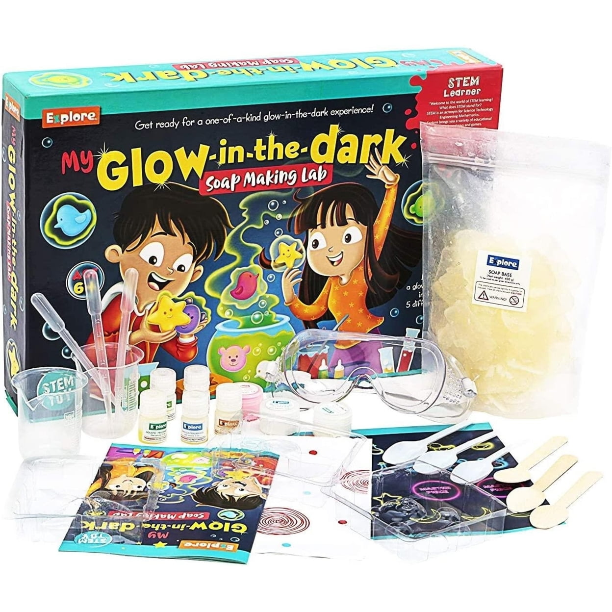 Mighty Mojo Glow in Dark Soap Lab STEM Learning DIY Science Kit - Walmart.com