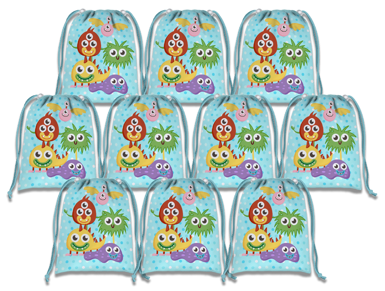 Mighty Monster Drawstring Tote Bag (10 Pack) - Walmart.com
