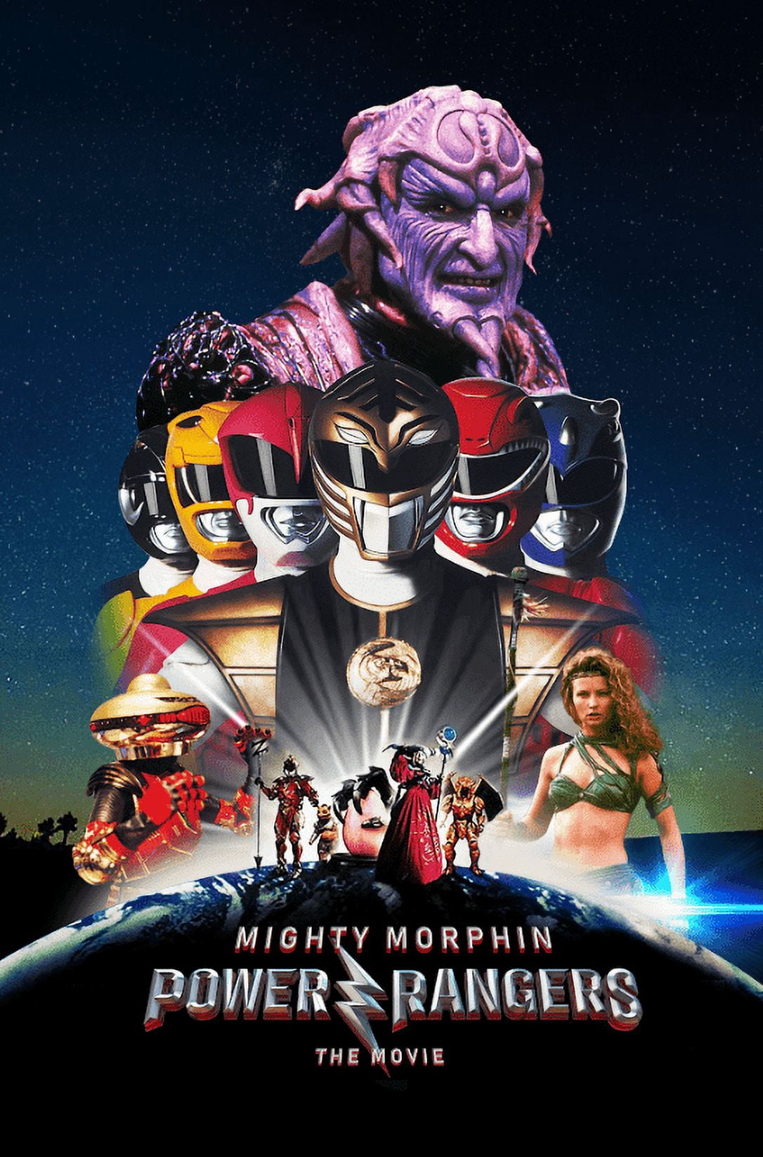 Mighty Morphin Power Rangers 1995 Movie Poster 24x36 Action Sci-Fi ...