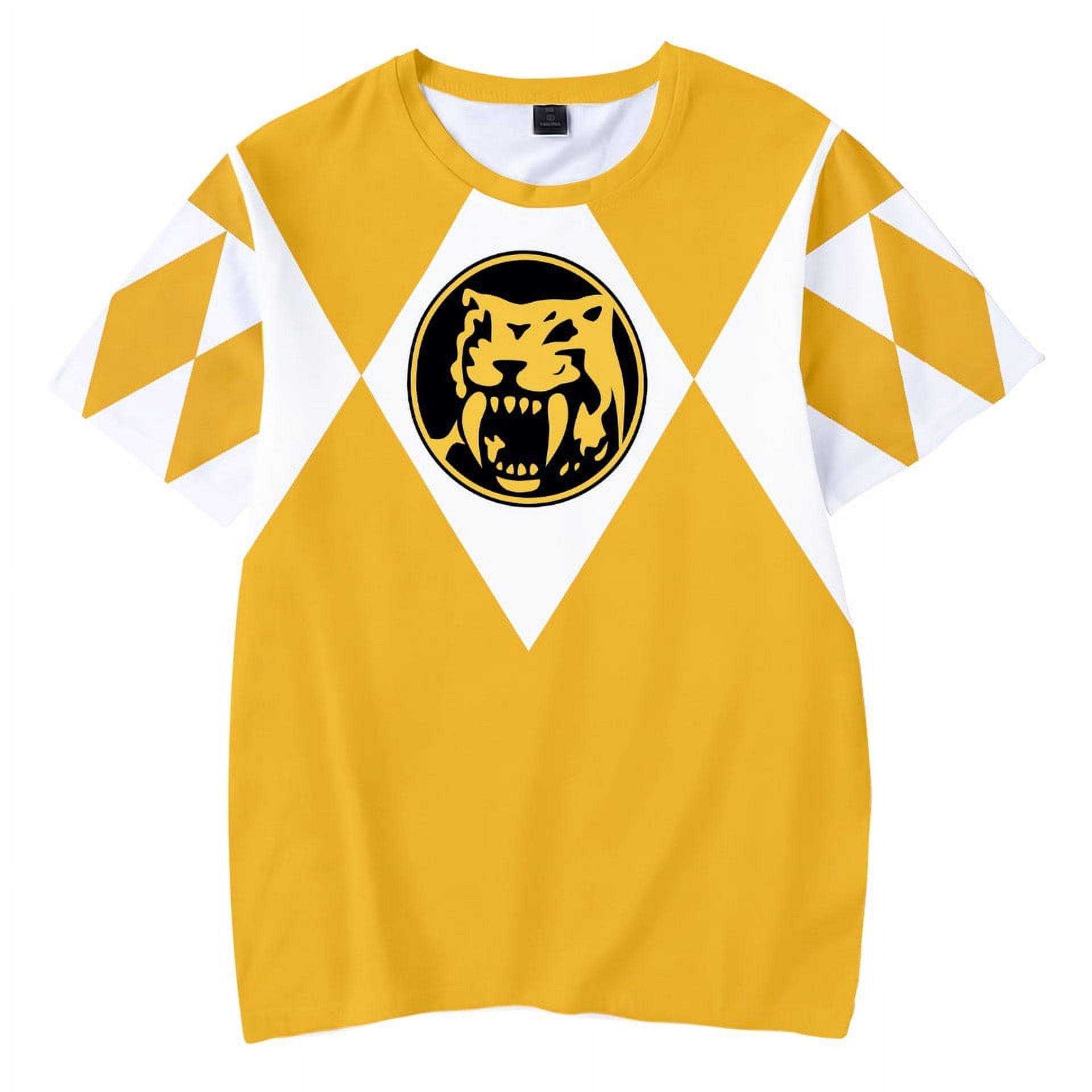 Mighty Morphin Power Rangers 3D Print Crewneck T shirt Summer Clothes ...