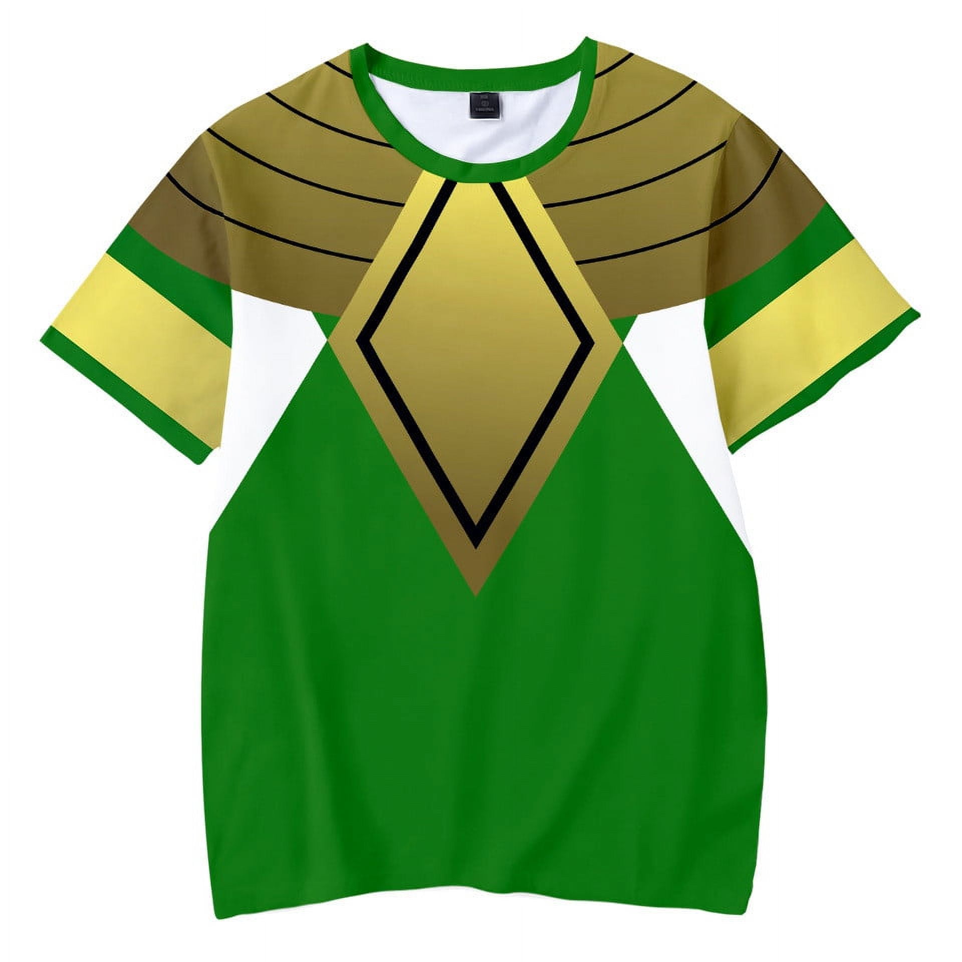 Mighty Morphin Power Rangers 3D Print Crewneck T shirt Summer Clothes ...