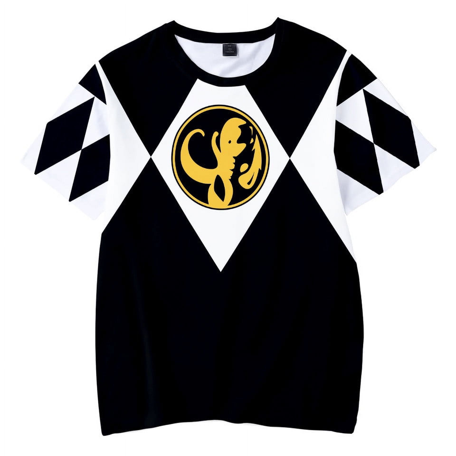 Mighty Morphin Power Rangers 3D Print Crewneck T shirt Summer Clothes ...