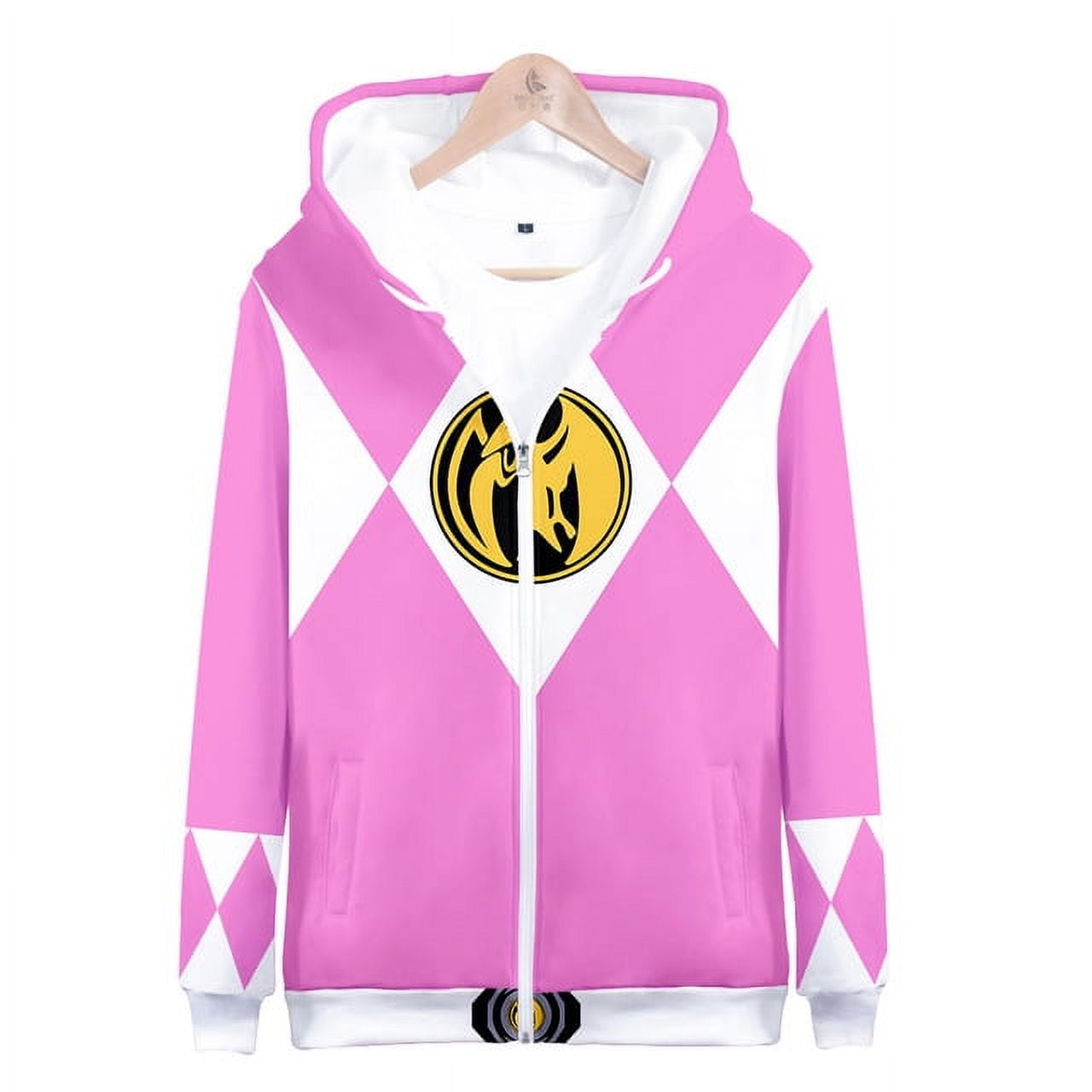 Mighty Morphin Power Rangers 3D Print Zipper Hoodie Cosplay Zipper ...