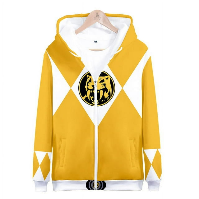Mighty Morphin Power Rangers 3D Print Zipper Hoodie Cosplay Zipper ...