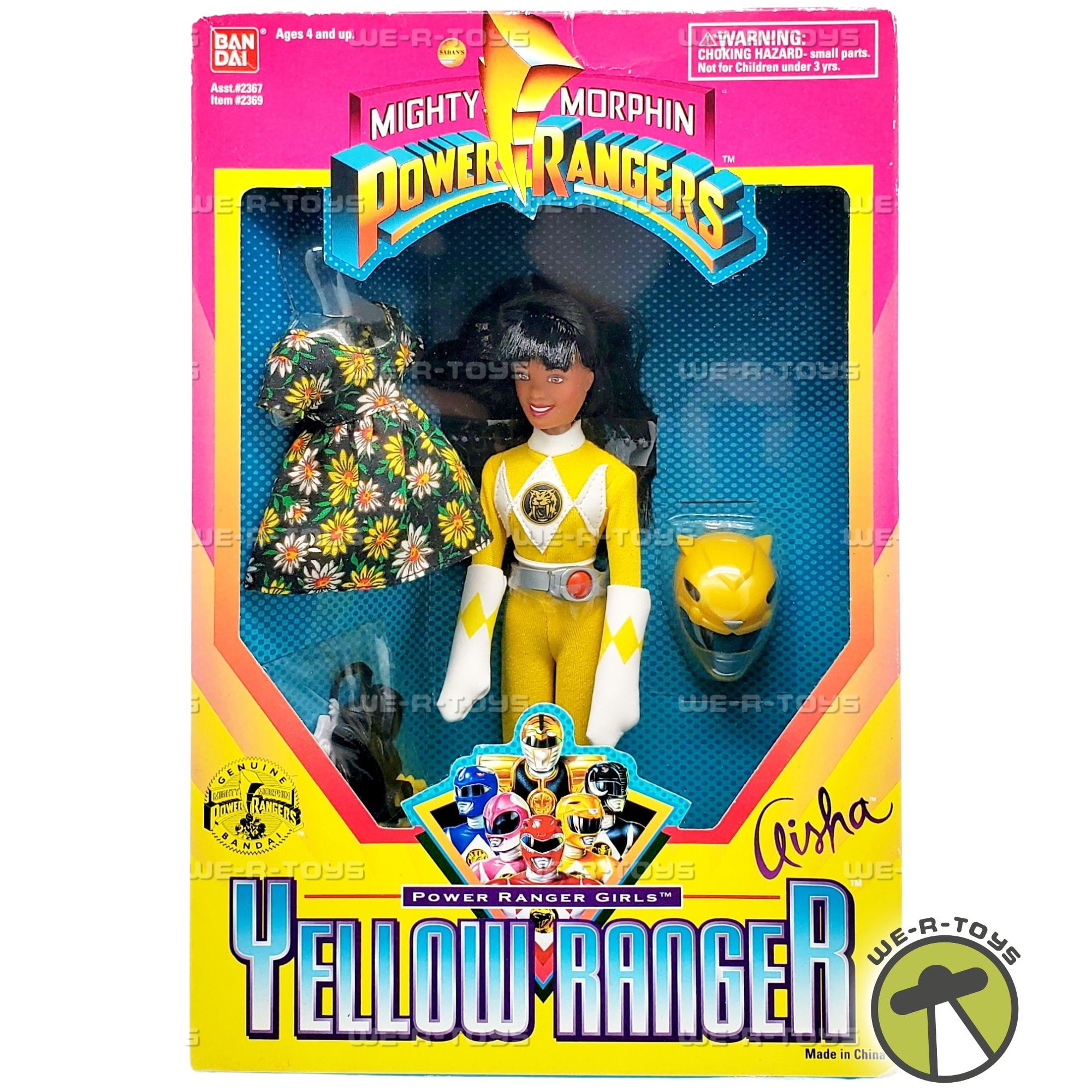 Mighty Morphin Power Rangers Aisha Yellow Ranger Doll Bandai 2369 ...
