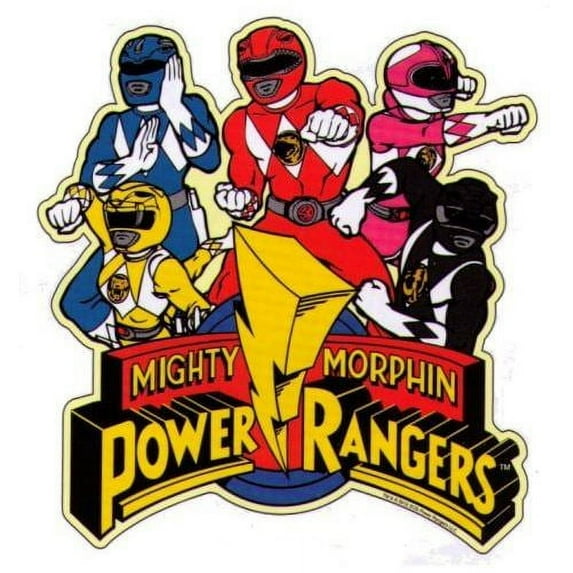 Mighty Morphin Power Rangers Group Rangers Car Magnet - Walmart.com