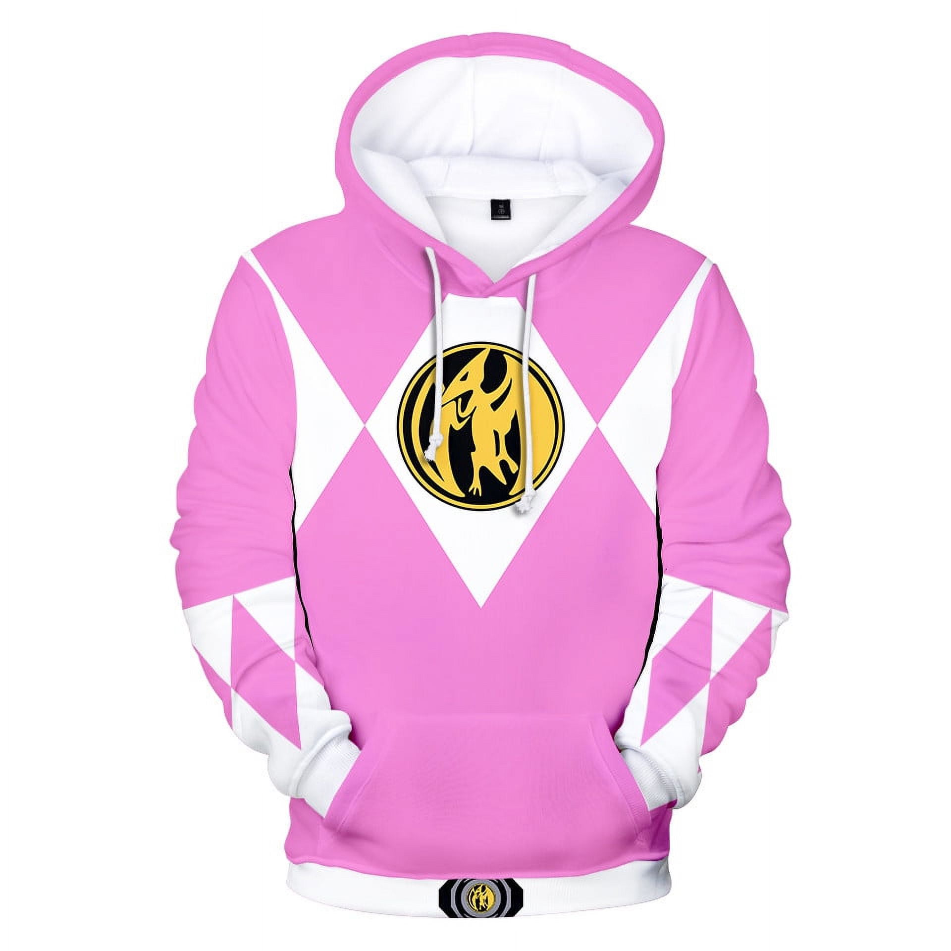 Mighty Morphin Power Rangers Hoodie Casual Sweatshirt Long Sleeve ...