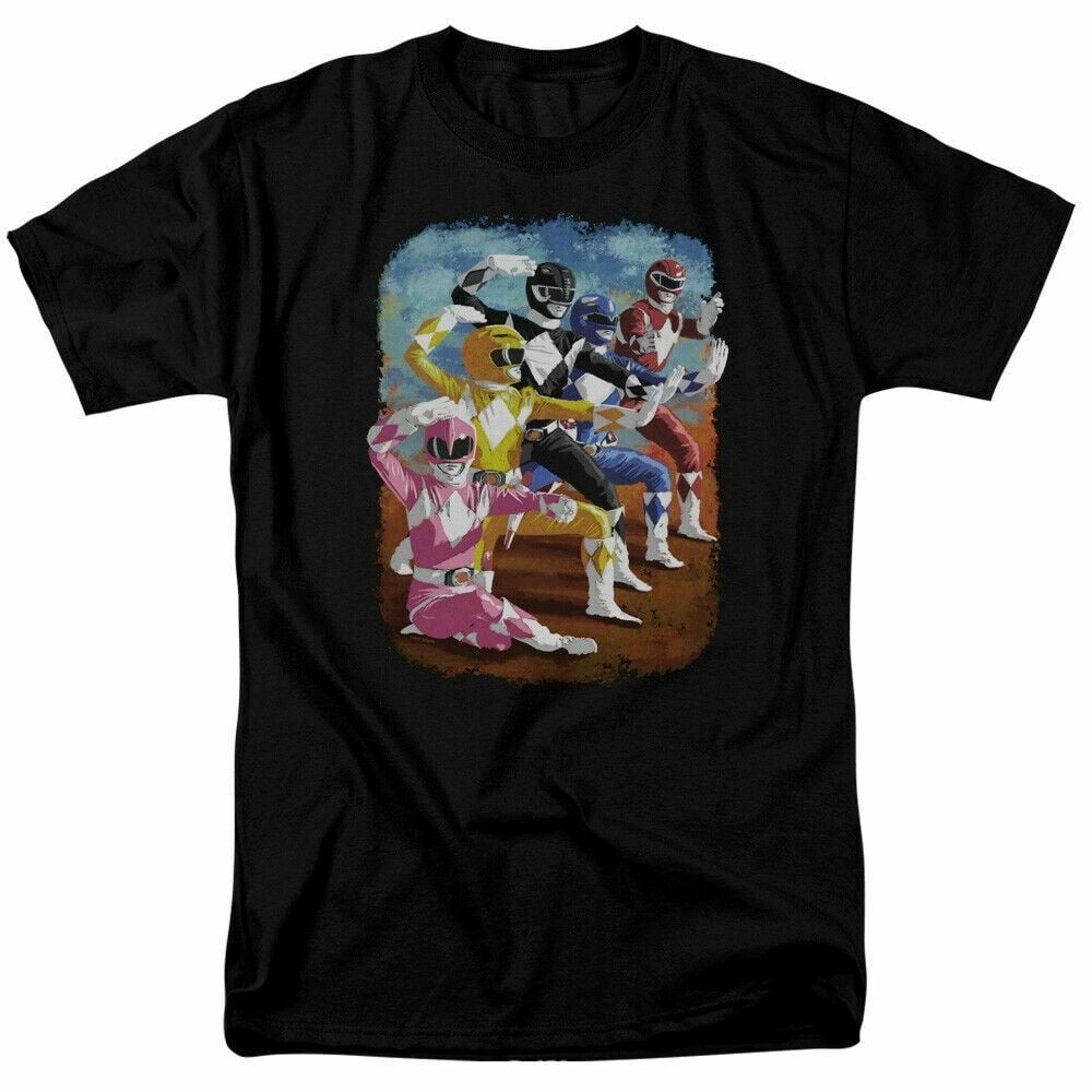 Mighty Morphin Power Rangers Impressionist Rangers T Shirt Mens ...