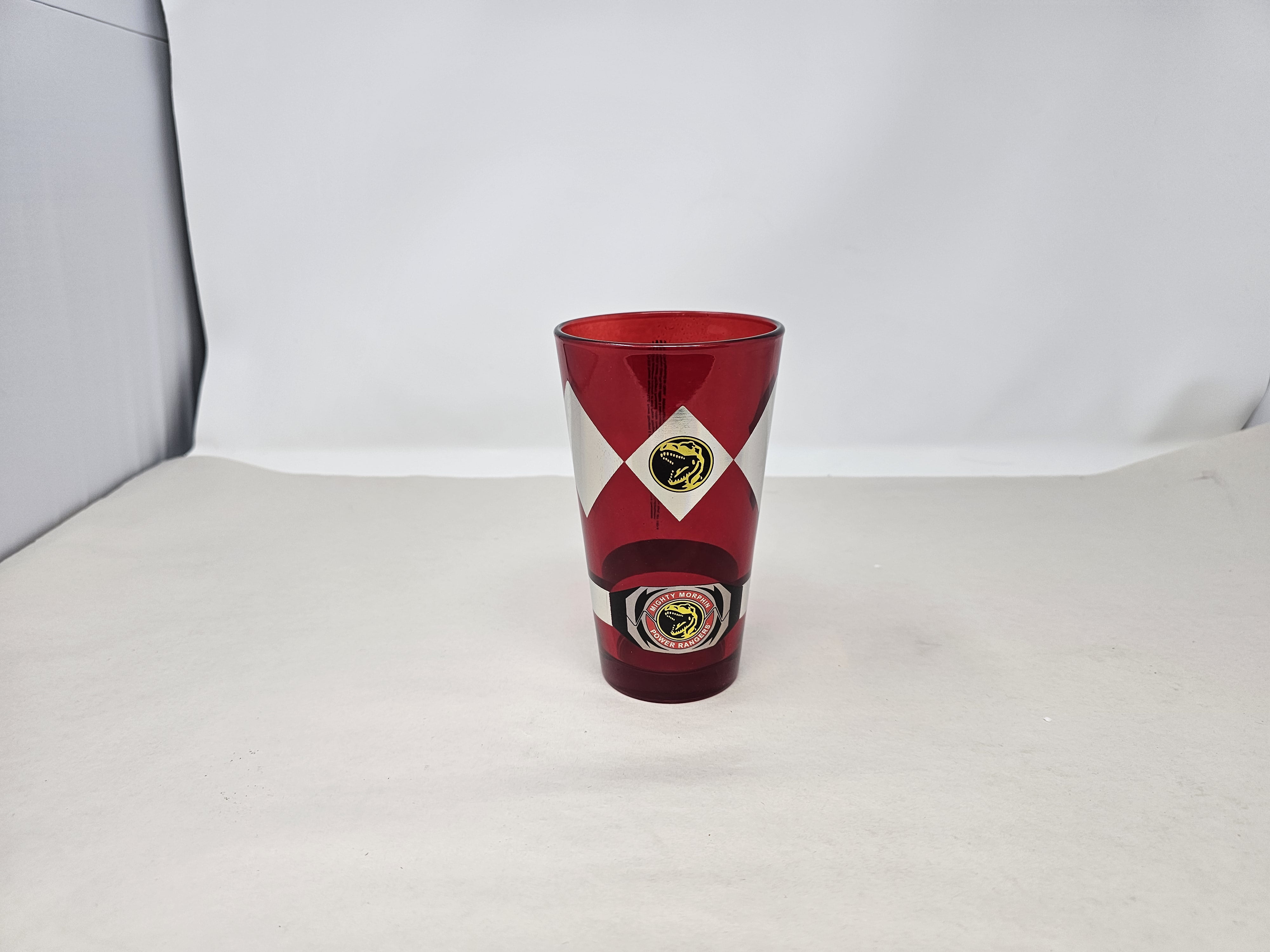Mighty Morphin Power Rangers Red Ranger 16 oz Glass Cup - Walmart.com