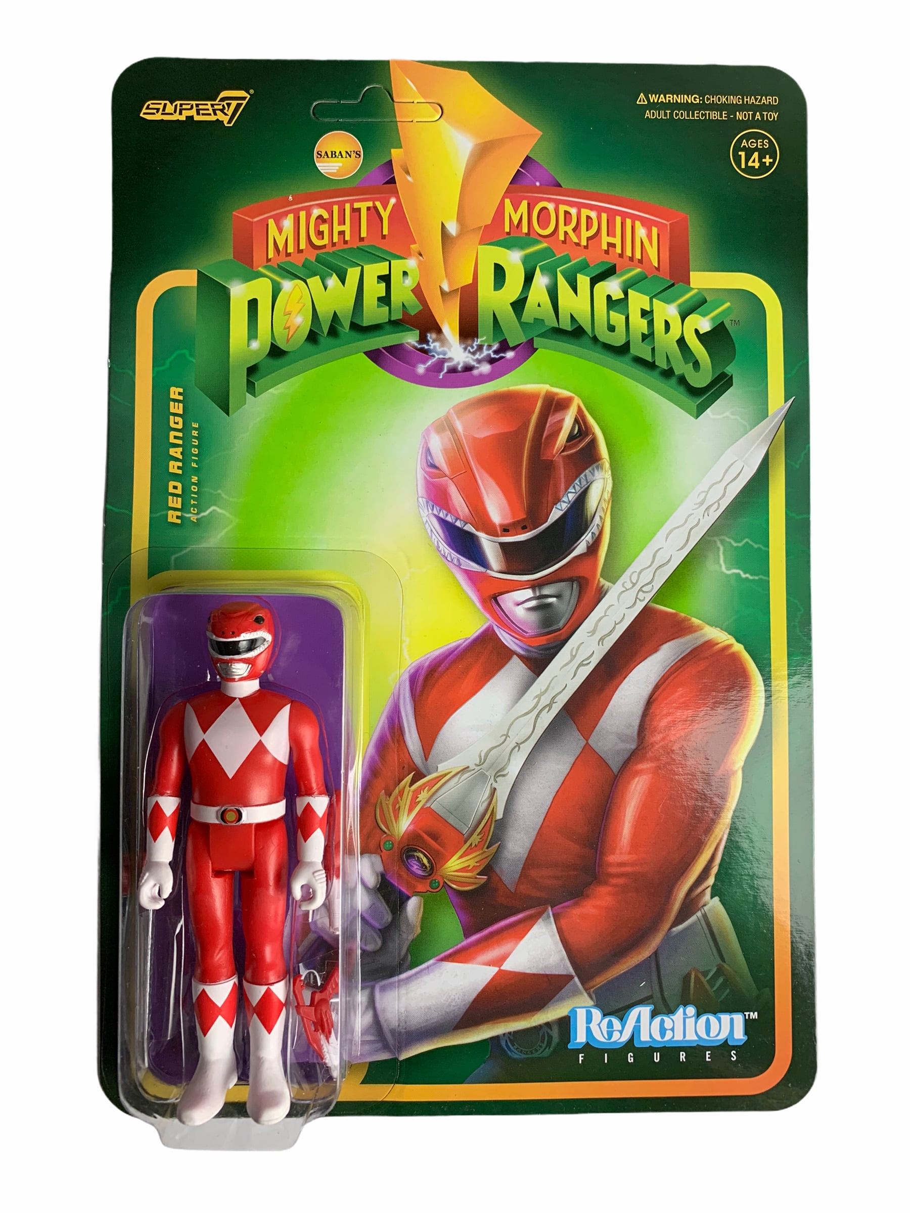 Mighty Morphin Power Rangers Red Ranger ReAction Figure - Walmart.com