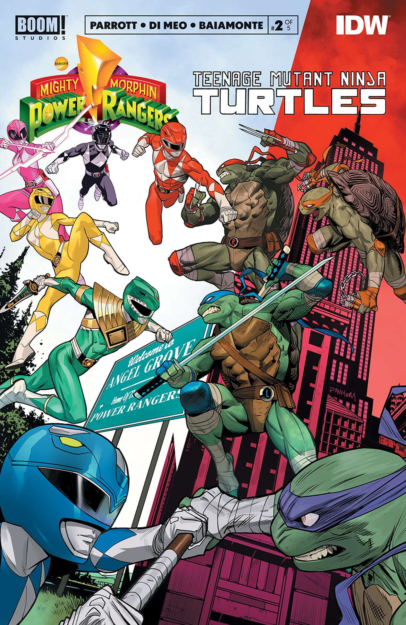 Mighty Morphin Power Rangers/Teenage Mutant Ninja Turtles #2A VF ; Boom! Comic Book - Walmart.com