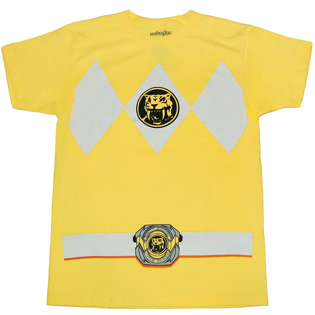 Mighty Morphin Power Rangers Yellow Ranger Costume T-Shirt - Walmart.com