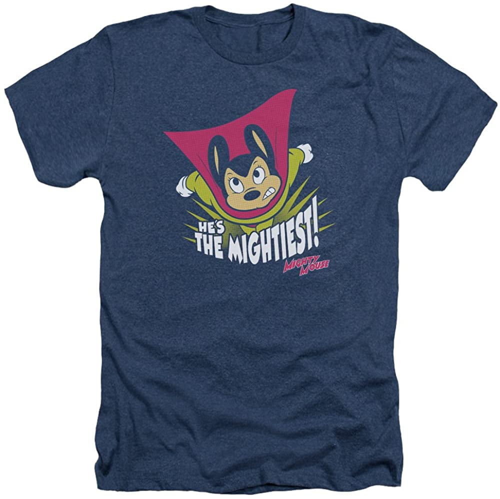 Mighty Mouse Cartoon CBS TV Series The Mightiest Adult Heather T-Shirt ...