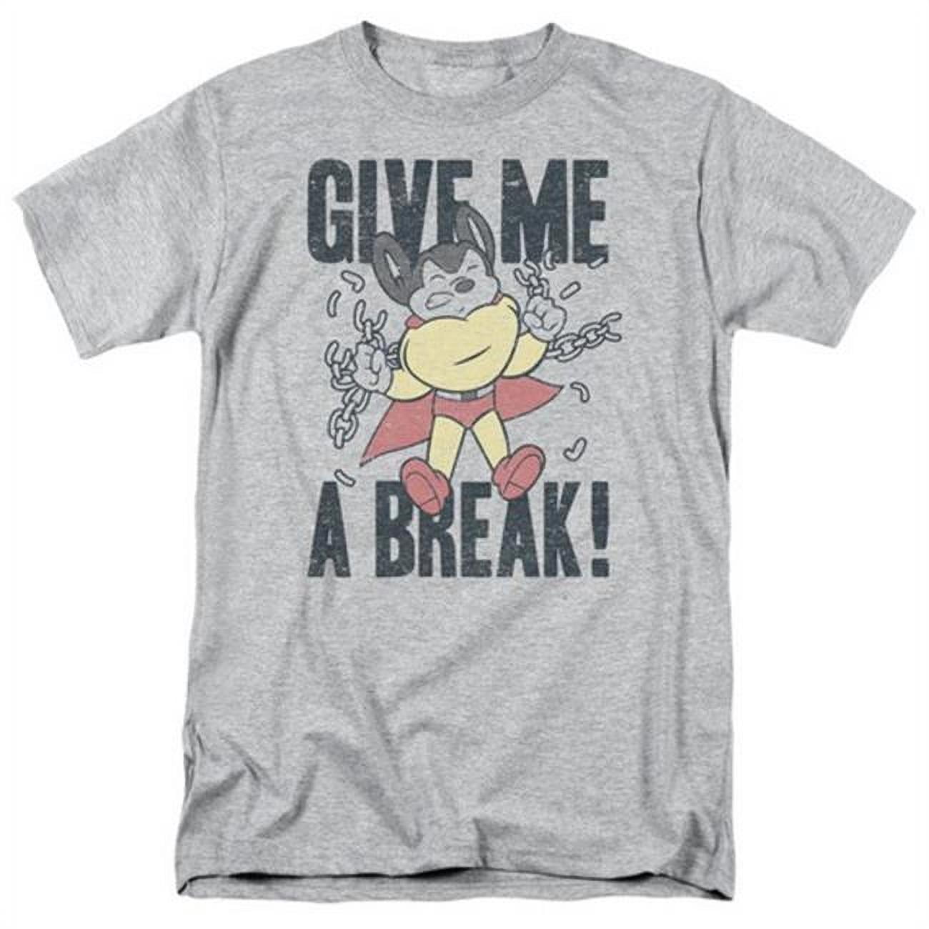 Mighty Mouse-Give Me A Break - Short Sleeve Adult 18-1 Tee - Athletic Heather- 5X - Walmart.com