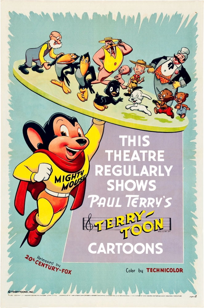 Mighty Mouse Poster 24x36 24in x 36in Unframed, Age: Adults, Rectangle ...